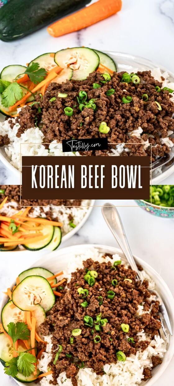 Korean Beef Bowl {Fast and Healthy} - Tastilly