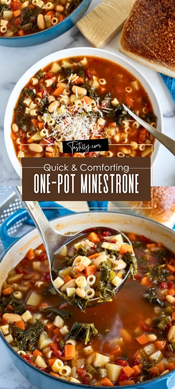 Quick & Comforting One-Pot Minestrone - Ready in 30! - Tastilly