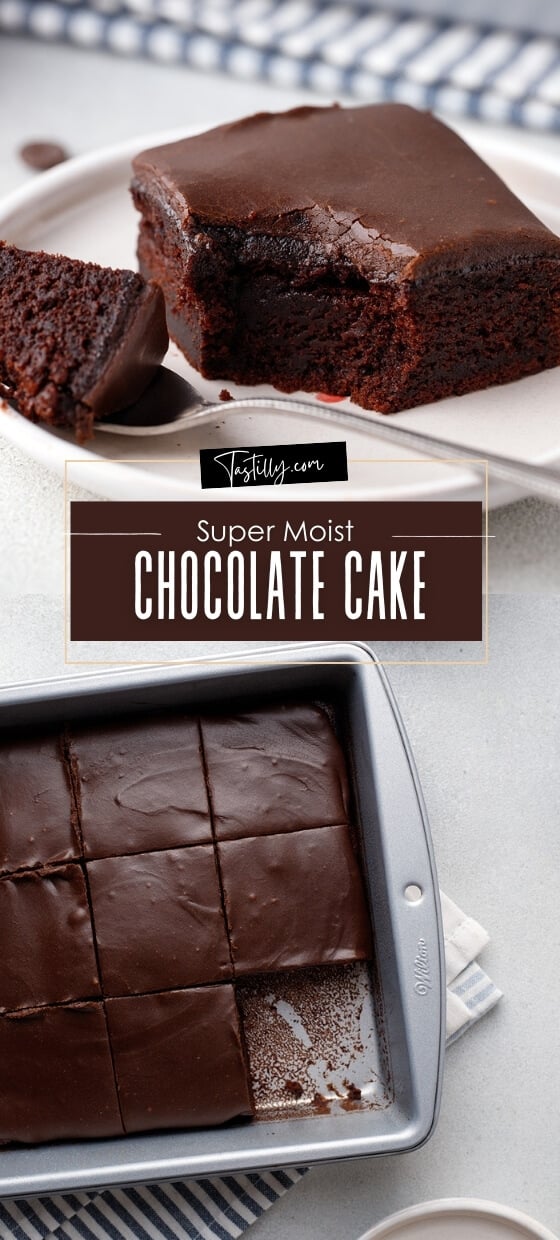 Super Moist Chocolate Cake Recipe - Tastilly